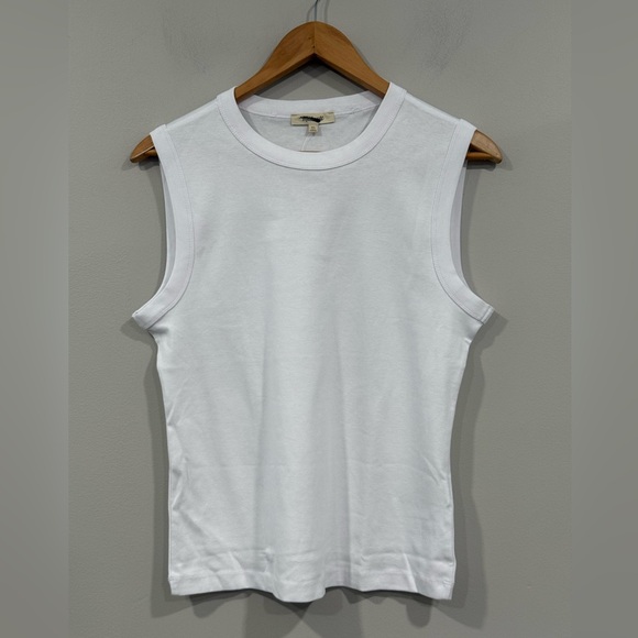 Madewell | Tops | Madewell White Ribbed Sleeveless Shell Tank Top Xl ...